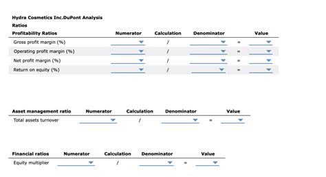 Solved In The Following Table Select Whether Each Of The
