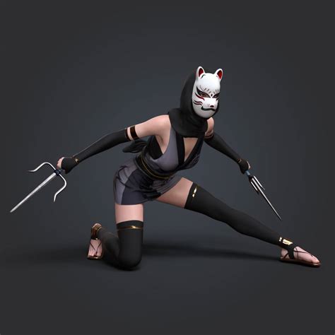 Mosu Ninja Classic Ninja Outfit For G8f Daz Content By Muwawya