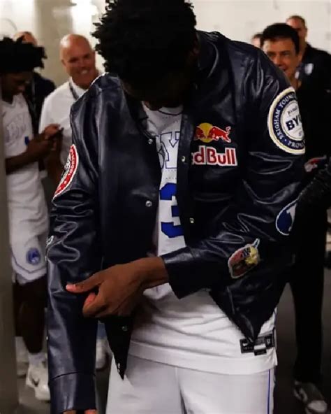 Red Bull X Jeff Hamilton Aj Dybantsa Leather Jacket Jacket Craze