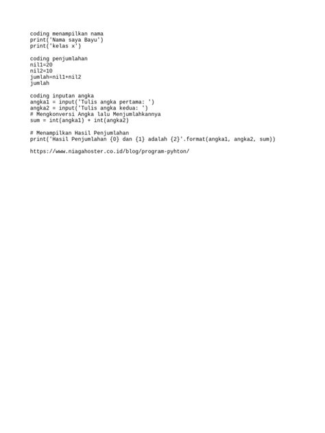 Contoh Coding Pdf