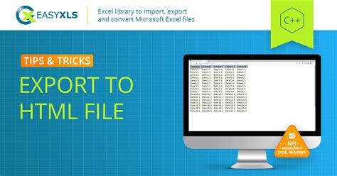 Export Data To Html File In C Reasyxls