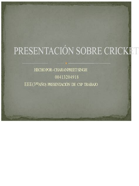 Historia Y Reglas Del Cricket Pdf Grillo Juegos De Pelota