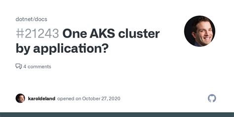 One Aks Cluster By Application · Issue 21243 · Dotnetdocs · Github
