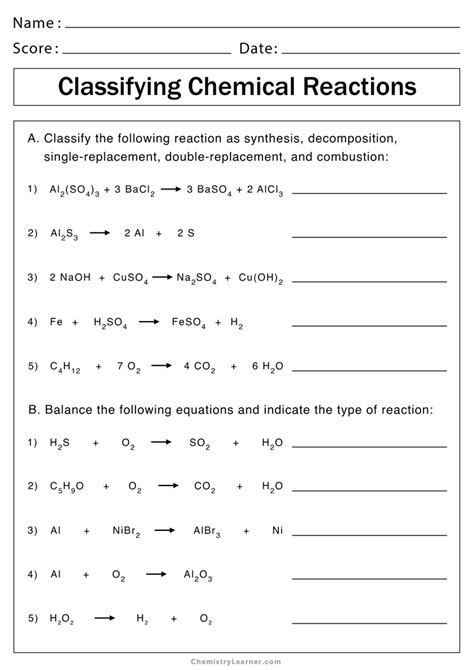 Classifying Chemical Reactions Analyzing And Predicting Products