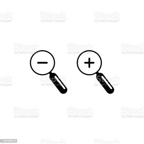 확대 및 축소 아이콘 간단한 확대 축소 돋보기 유리 아이콘 기호 벡터 일러스트레이션 돋보기 아이콘 돋보기 검색 아이콘 돋보기 아이콘 벡터 Eps 10 검사 보기에 대한 스톡