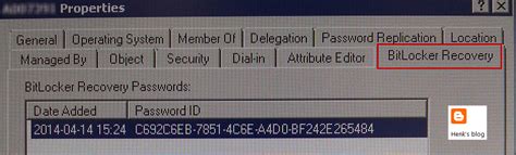 Henks Blog How To Enable Bitlocker Automatically Save Keys To Active Directory