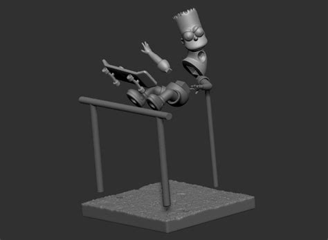 Obj File Bart Simpson Skater 🛹・model To Download And 3d Print・cults