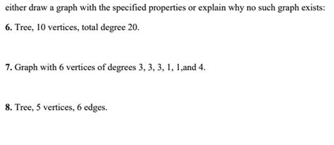 Solved Either Draw A Graph With The Specified Properties Or Explain