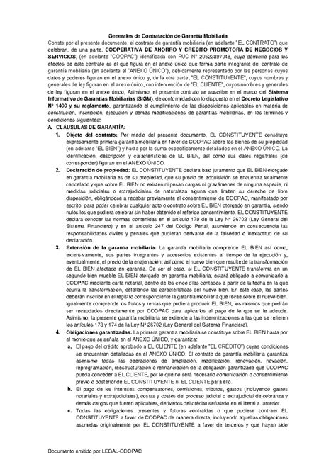 Garantia Erick Orlando Jimenez Morgado Generales De Contratación De
