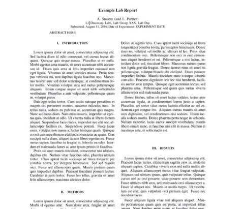 Physics Lab Report Template 1 TEMPLATES EXAMPLE TEMPLATES EXAMPLE