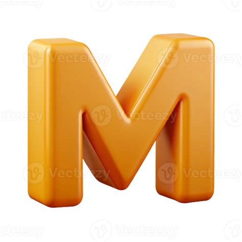 Remarkable Baroque Stylized M With Sharp Edges Flat Orange Single Weight Stroke With Scalable