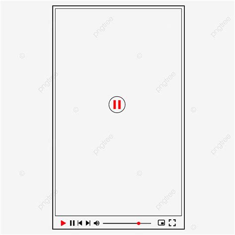 Video Pause Vector Png Images Black Mobile Video Frame Red Play Pause