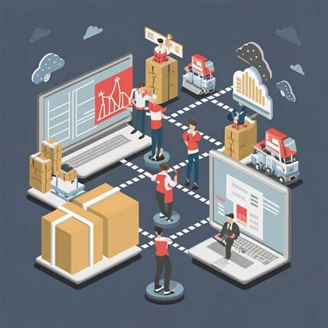 Supply Chain Simulation Concept Icon Logistics Network Abstract Idea