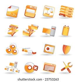 Server Side Icon Set Stock Vector Royalty Free 23753263 Shutterstock