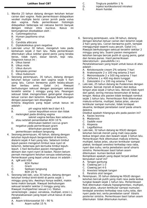 Latihan Soan Cbt 4 Dkjdj Latihan Soal Cbt Wanita 23 Tahun Datang Dengan Keluhan Keluar