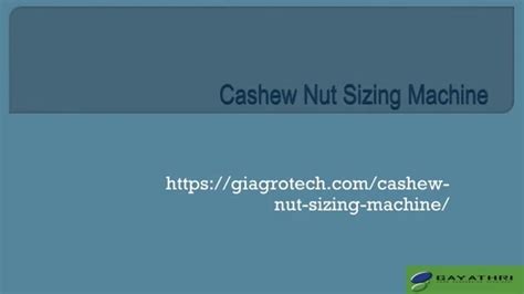 Ppt Automatic Raw Cashew Nut Sizing System Cashew Nut Size Grading