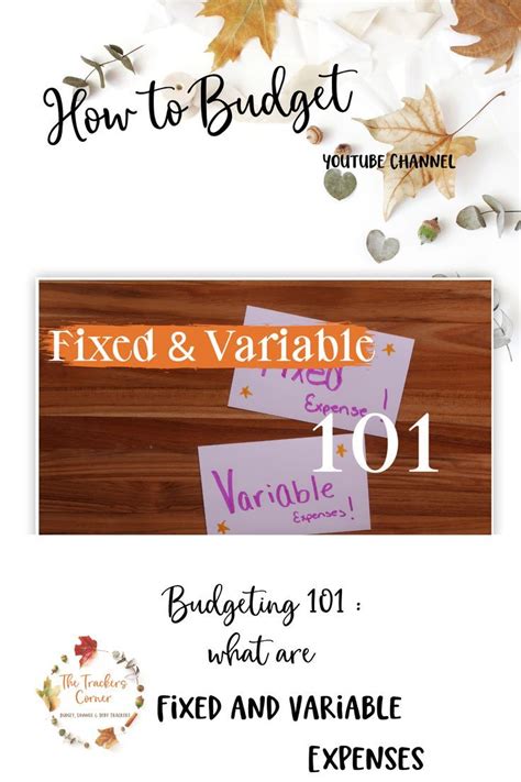 What Are Fixed Variable Expenses Budget Saving Budgeting Budgeting 101