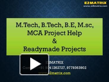 PPT B Tech Projects List PowerPoint Presentation Free To Download Id Cd A MGVhM