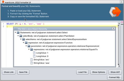 Jsqlparserexception：encountered Unexpected Token If If · Issue