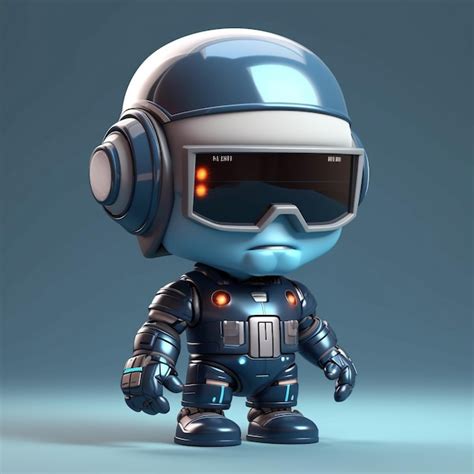 Premium Ai Image Cute 3d Render Cartoon Of Toy Art Robocop