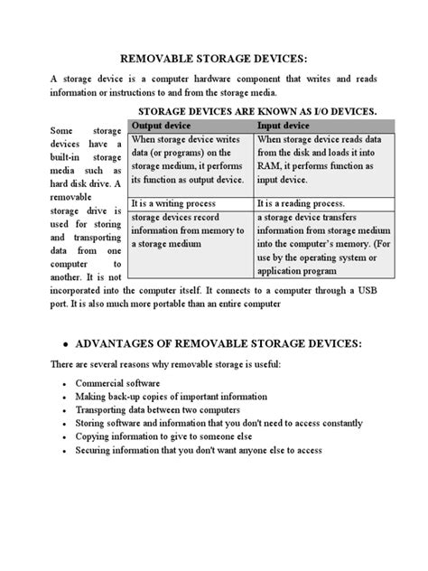 Removable Storage Devices Pdf Compact Disc Computer Data Storage Removable Storage Devices Pdf Compact Disc Computer Data Storage