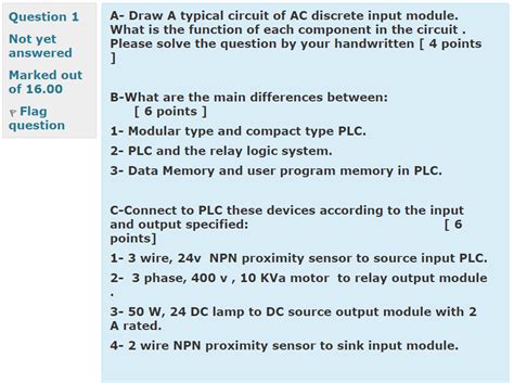 A Draw A Typical Circuit Of AC Discrete Input Chegg