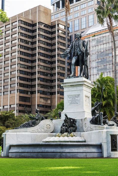 The Statue Of Captain Arthur Philip In Royal Botanic Garden In Sydney Australia Editorial