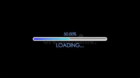 Loading Bar Downloading Progress Animation Futuristic Progress Loading