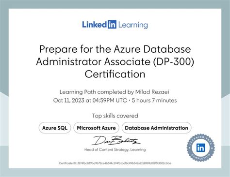 milad rezaei on linkedin certificate of completion