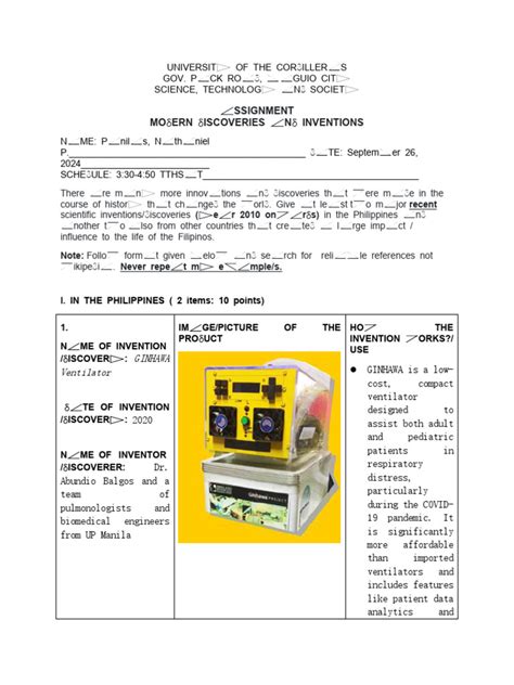 Assignment Modern Discoveries And Inventions Panilas Nathaniel 4 Pdf Crispr Genetic Assignment Modern Discoveries And Inventions Panilas Nathaniel 4 Pdf Crispr Genetic