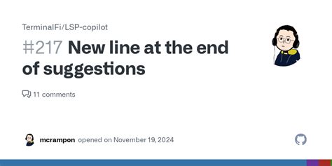 New Line At The End Of Suggestions · Issue 217 · Terminalfilsp