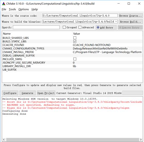 解决方案生成失败 Issue HIT SCIR ltp GitHub