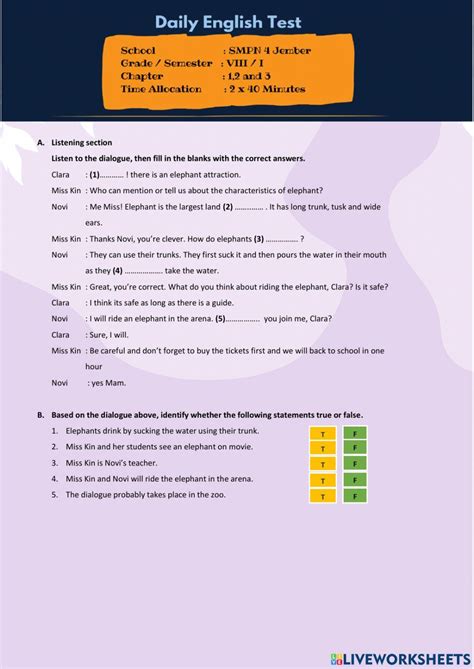Modals Online Exercise For 6 Live Worksheets