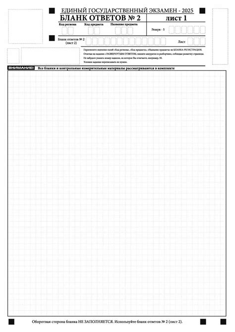 Чистые бланки ЕГЭ 2025 и правила их заполнения для 11 классов ФИПИ