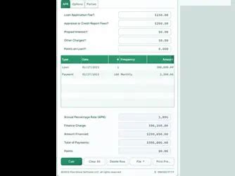 APR Calculator Truth In Lending Act Disclosure Statements