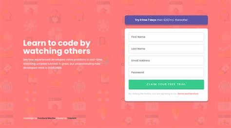 Frontend Mentor Intro Component With Signup Form Master Coding Challenge Solution