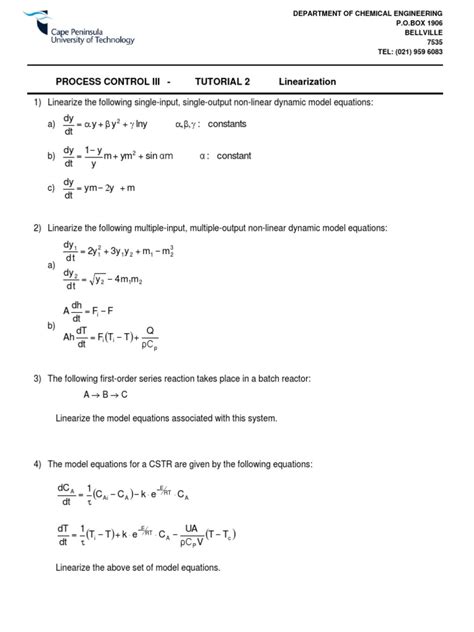 Tutorial 2 Linearization Pdf