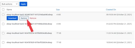 How To Restore From The History Of The Everest Backup Plugin