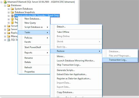 Sql Server Dba Failover And Failback In Logshipping Mssql Server 2008 R2