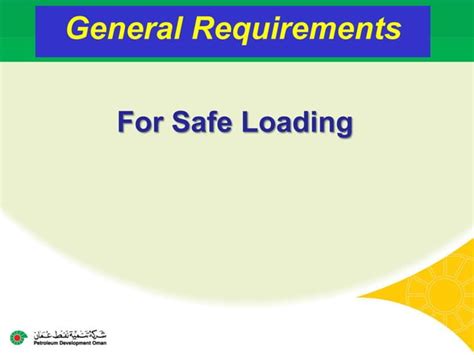 Load restraint Safe (Loading and unloading on vehicles)
