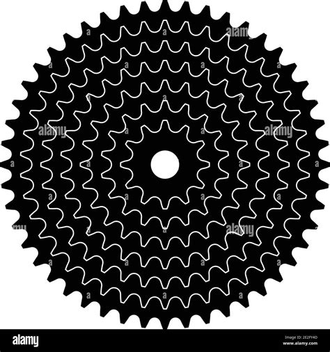 Sprocket Wheel Chain Wheel Silhouette Icons Stock Vector Image And Art Alamy