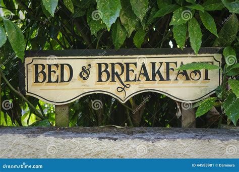 Bed And Breakfast Vintage Sign Stock Image Image Of Board Sign 44588981