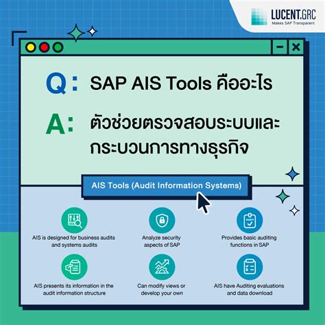 Sap Ais Tools คืออะไร ตัวช่วยตรวจสอบระบบและกระบวนการทางธุรกิจ Belusys Inc