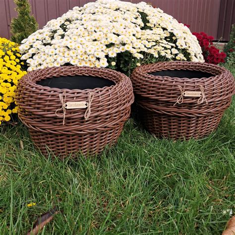 Кашпо Дровниці Вазони з ротангу композиції кашподляквітів🌸 подарунок ручнаробота🇺🇦