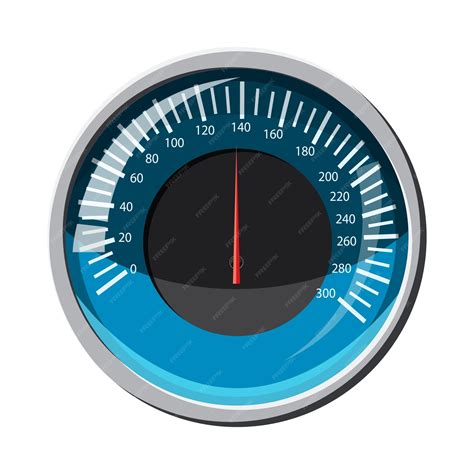 Premium Vector Blue Speedometer Icon In Cartoon Style Isolated On White Background Speed