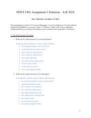 PHYS F Assignment Solutions Pdf PHYS Assignment Solutions Fall Due