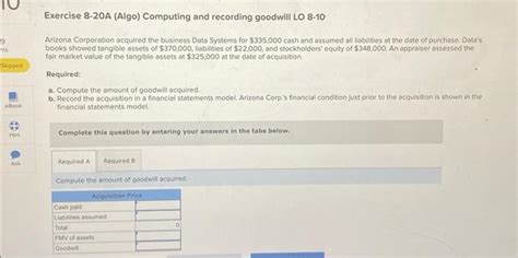 solved exercise 8 20a algo computing and recording