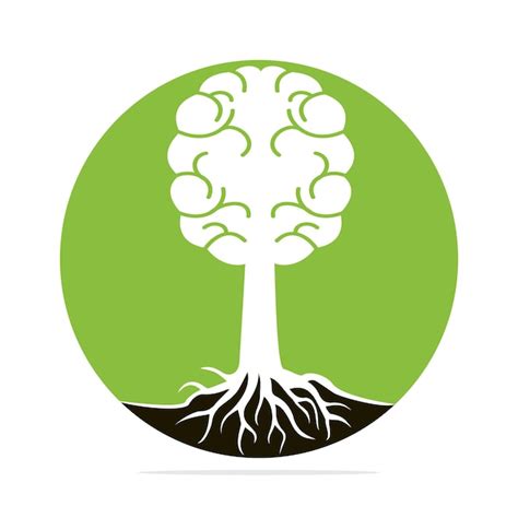 Premium Vector Brain Tree Roots Concept Design Tree Growing In The Shape Of A Human Brain