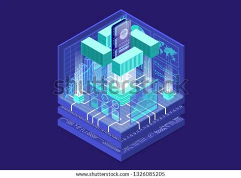 Application Containerization Modular Software Development Concept Stock