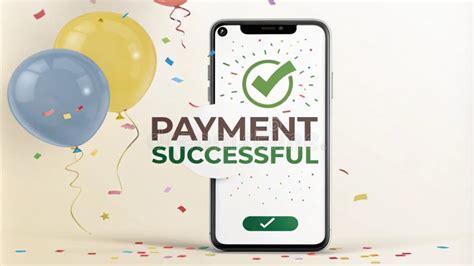 An Image Of A Payment Confirmation Screen On A Smartphone Accompanied